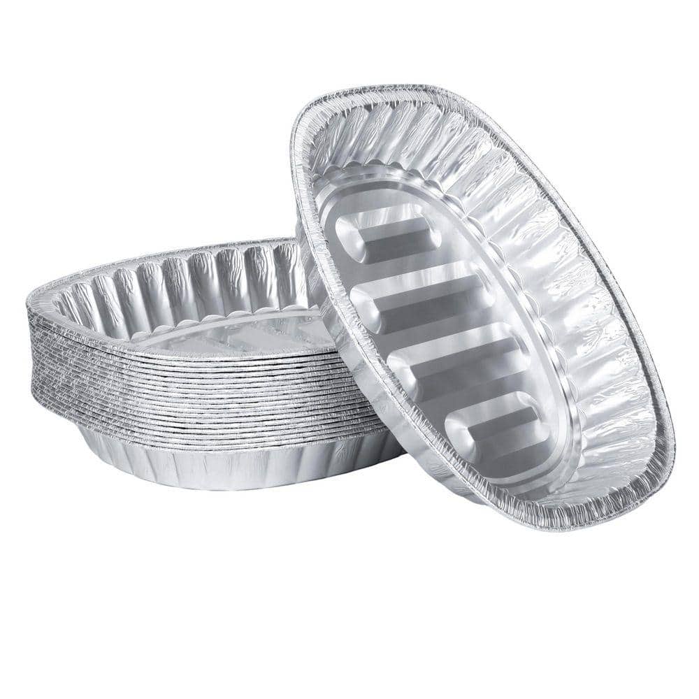 Extra Large Aluminum Foil Oval Roasting Pan Silver Disposable Oven Safe ...