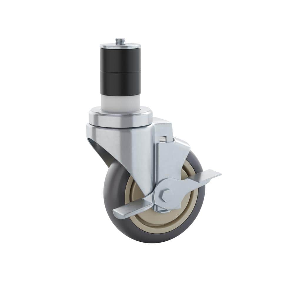 Carnegy Avenue 4 in. Stainless Steel Kitchen Prep Table Caster Wheels ...