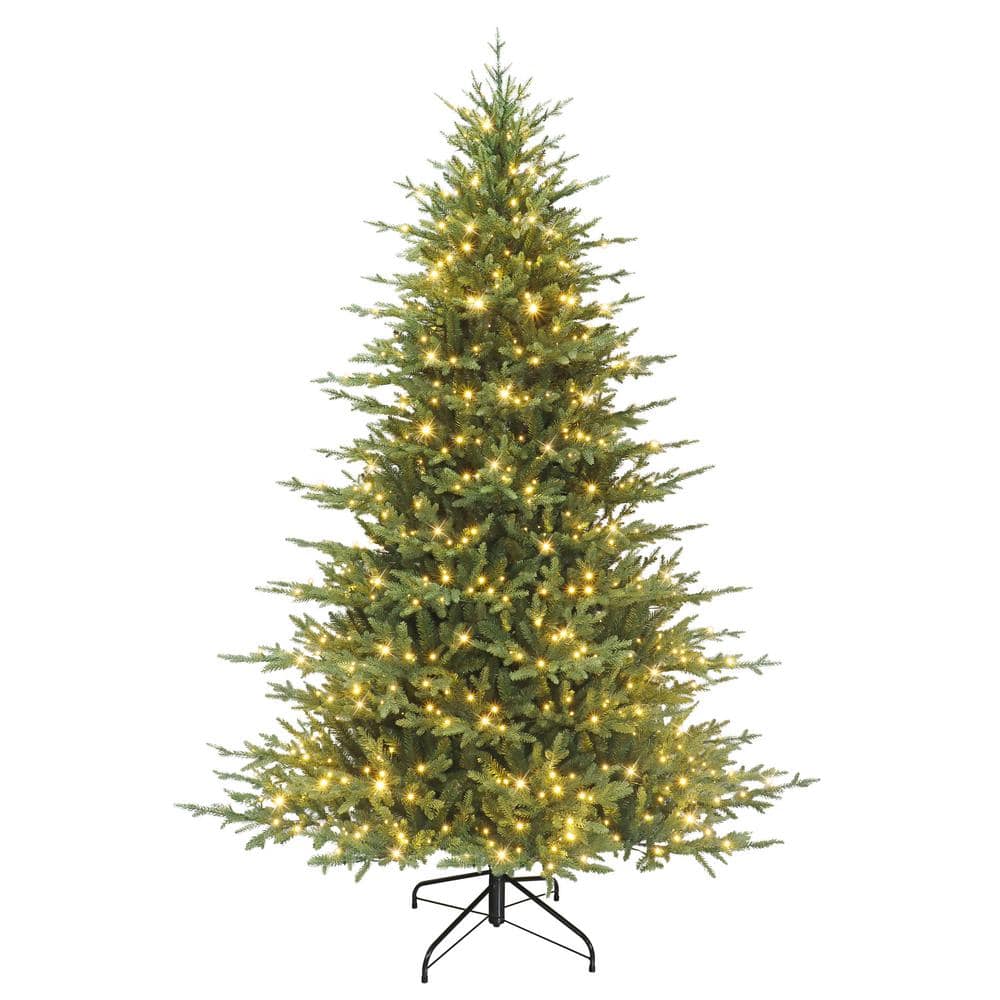 Puleo International 7.5 ft. Prelit Dorchester Fir Artificial Christmas ...