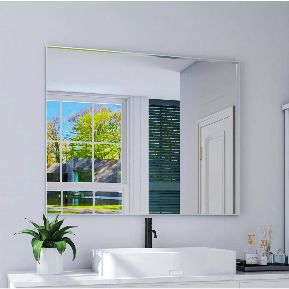 TOOLKISS 40 in. W x 32 in. H Rectangular Aluminum Framed Wall Bathroom ...