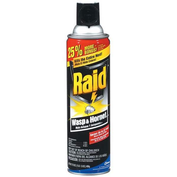 Raid 17.5 oz. Wasp and Hornet Aerosol Spray SCJ639749 - The Home Depot