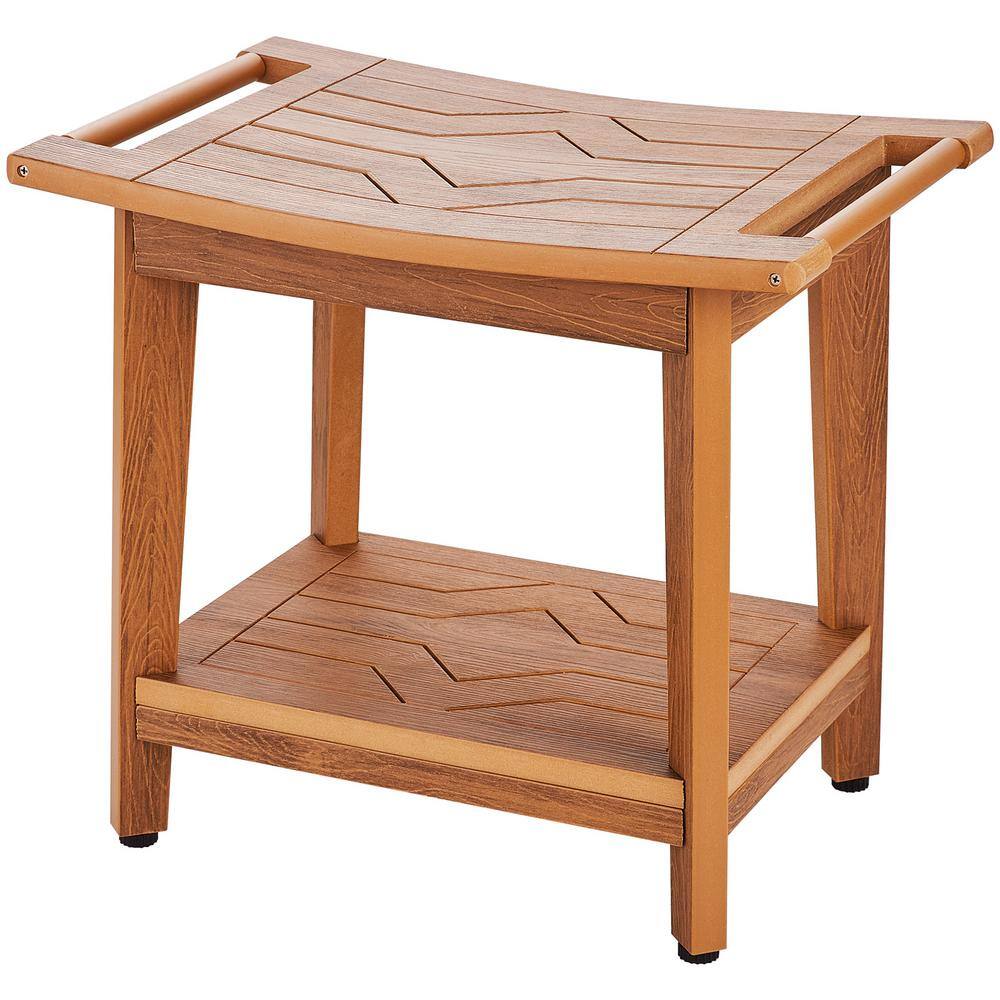SVOPES Poly Lumber Shower Bench 21 x 14 x 18.5 in., Shower Stool with ...