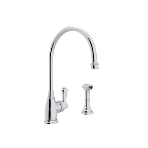 PERRIN & ROWE Georgian Era 2-Handle Standard Kitchen Faucet with Side ...