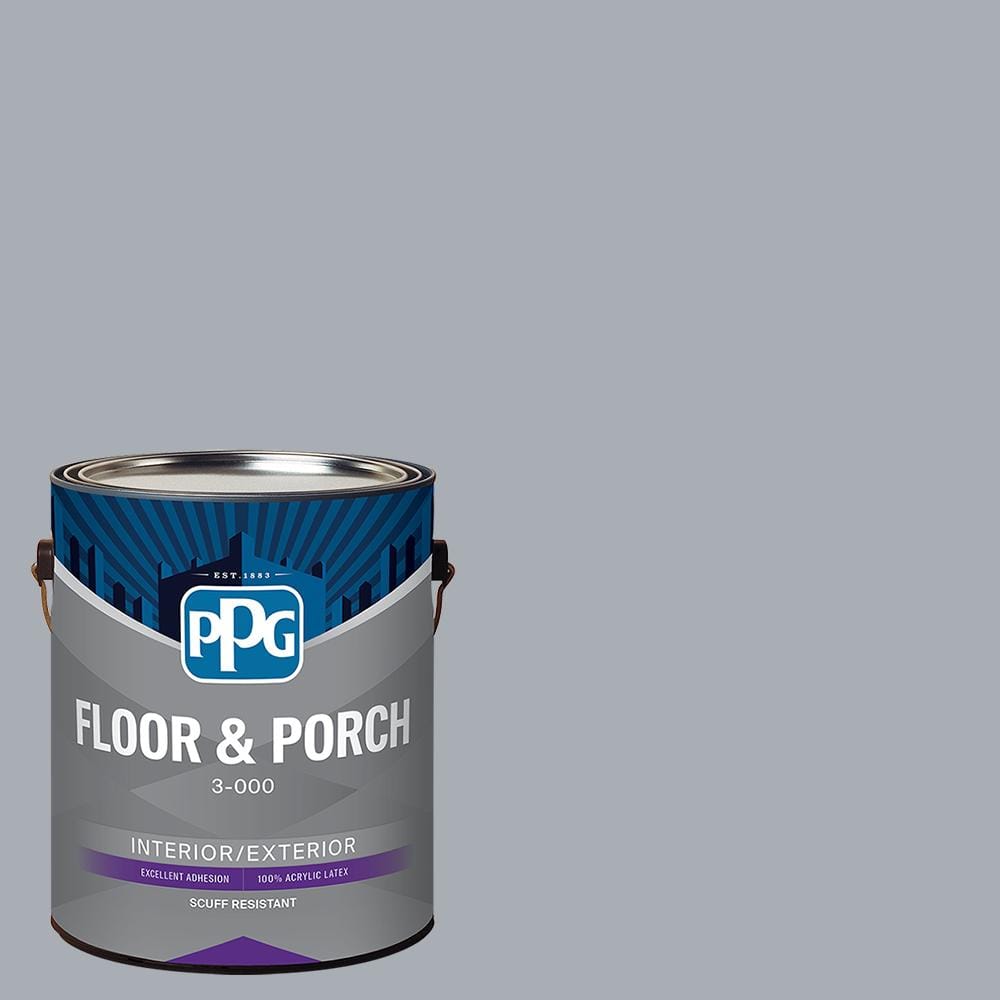 PPG 1 gal. PPG0993-3 Gosling Gray Satin Interior/Exterior Floor and ...
