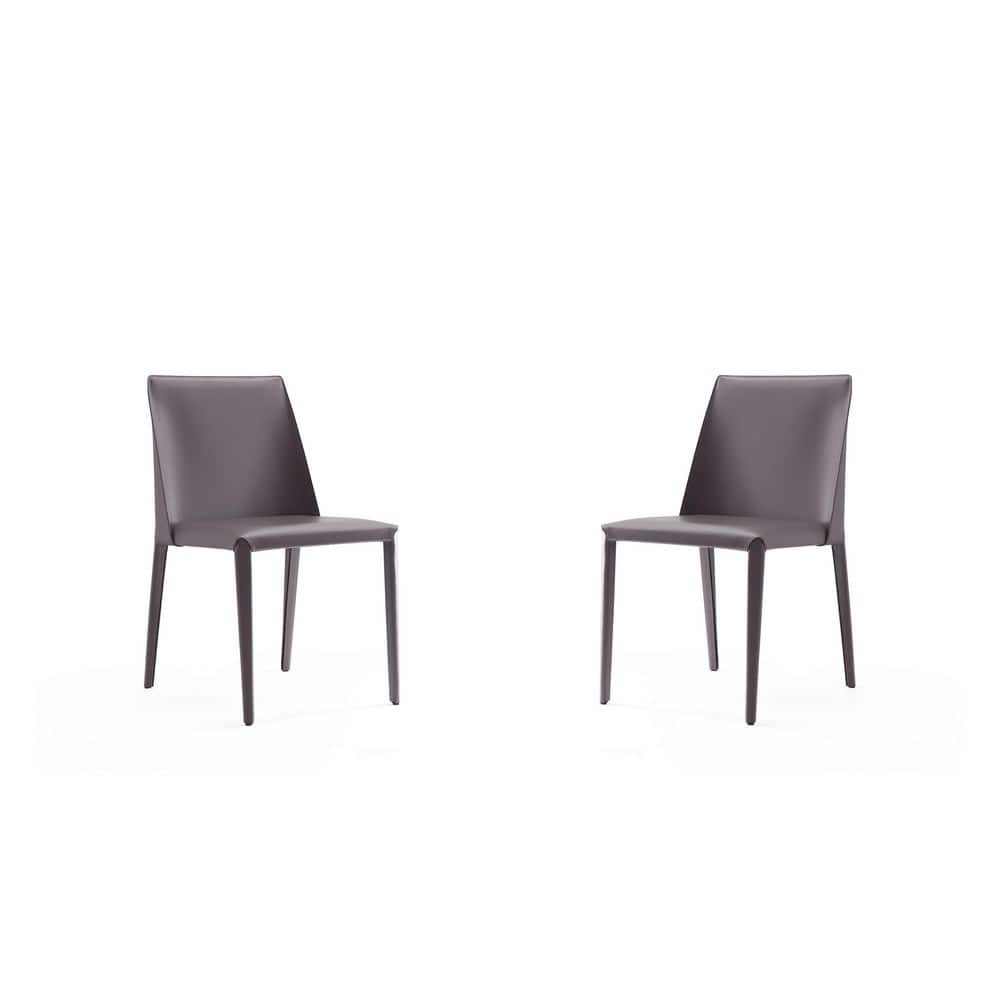 Manhattan Comfort Paris Modern Grey Faux Leather Upholstered Dining ...