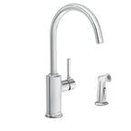 Delta Classic Single-Handle Standard Kitchen Faucet with Side Sprayer ...
