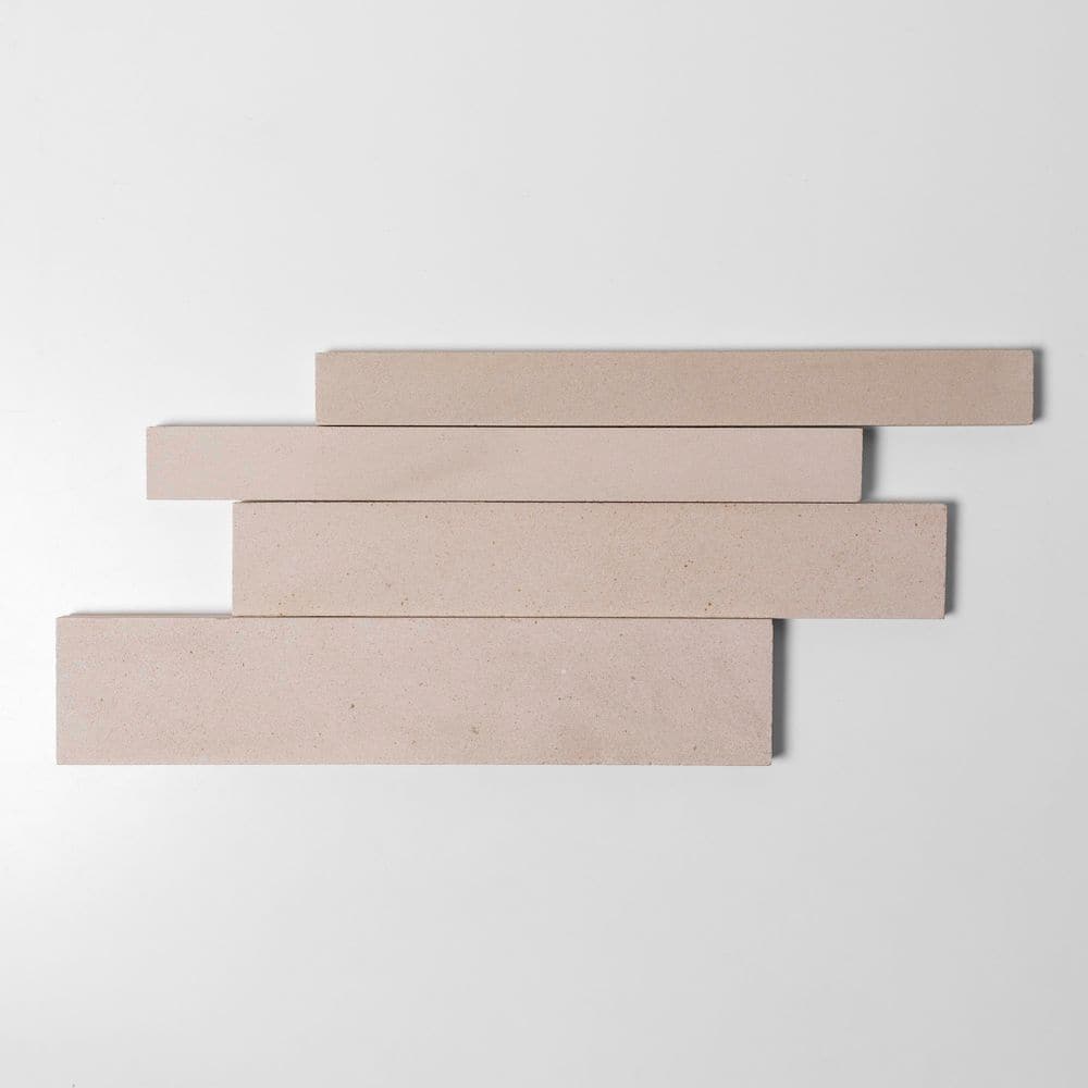 CRUZ BAY STUDIO Linear Lines 5 in. x 7 in. Island Ivory Honed Limestone ...