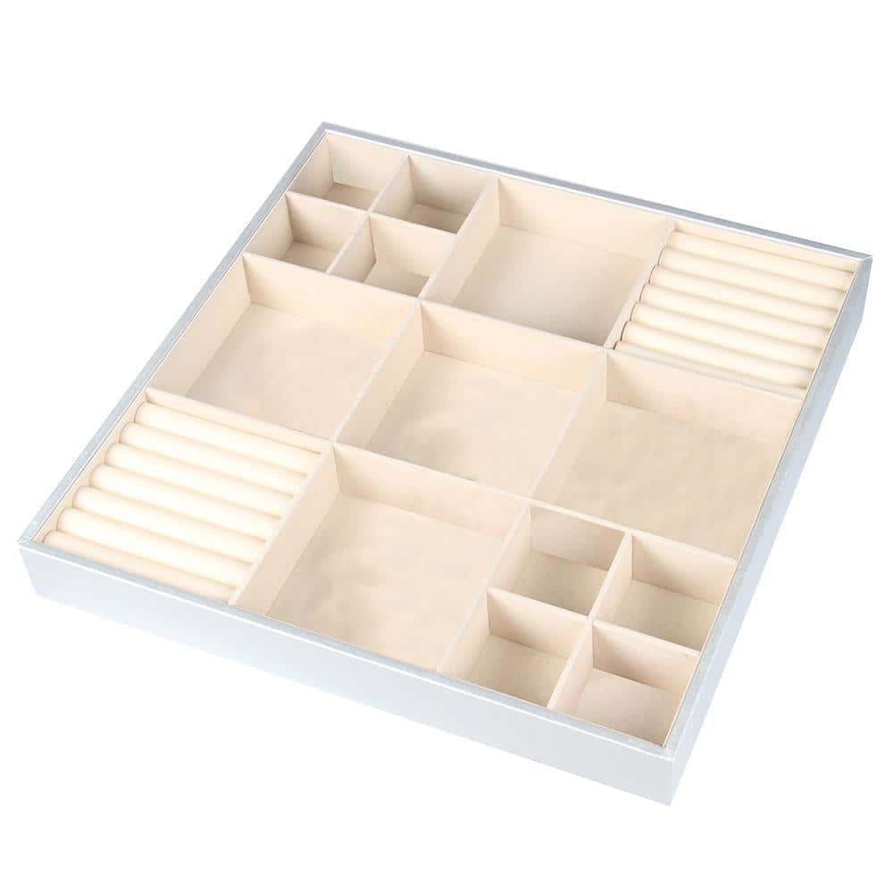 Home Basics Faux Leather Jewlry Organizer DR49976