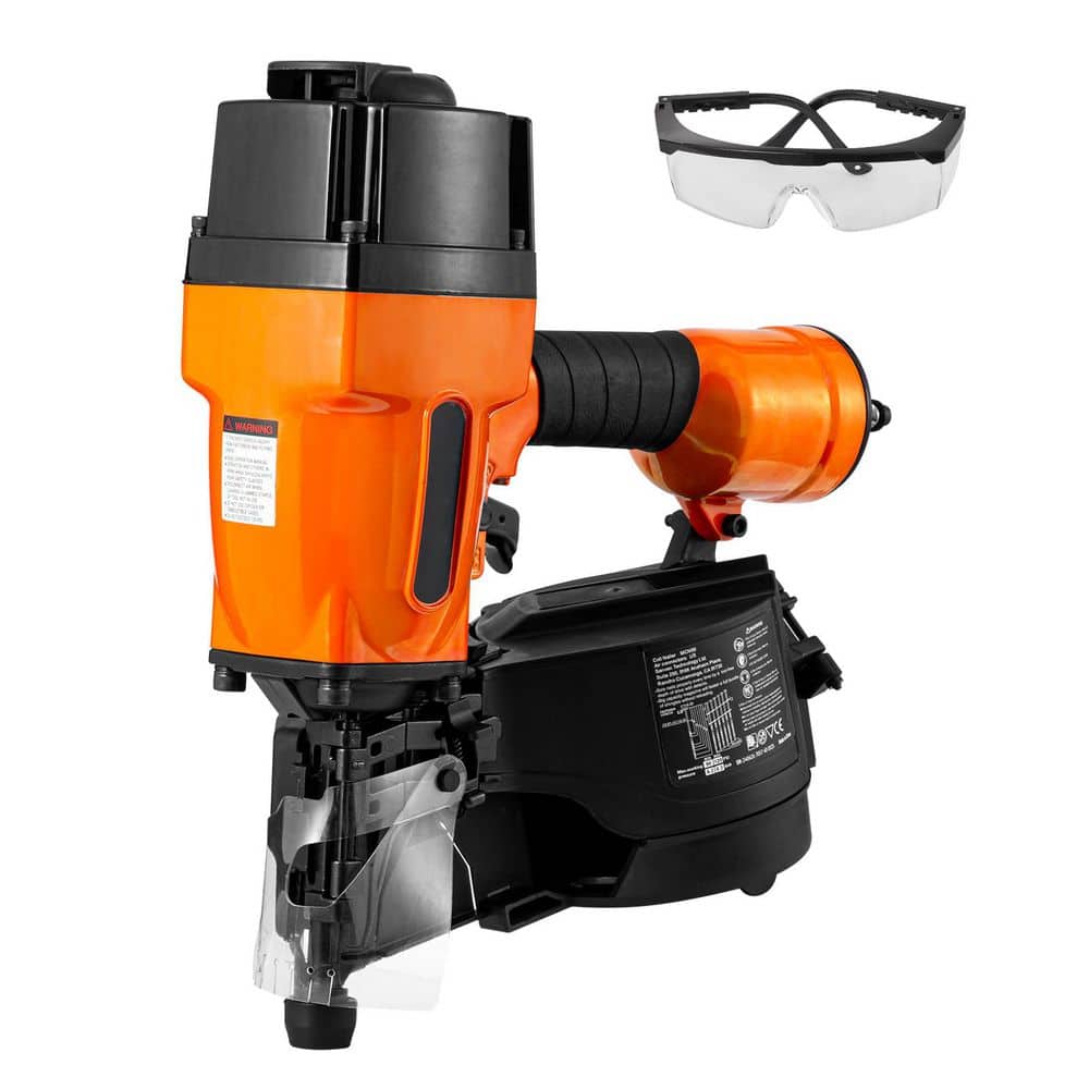 SKYSHALO Coil Framing Nailer MCN90,1-3/4 in. to 3-1/2 in. 15° Pneumatic ...