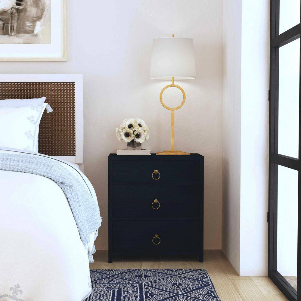 Butler Specialty Company Lark 3-Drawer Navy Blue Nightstand 28.0 in. H ...