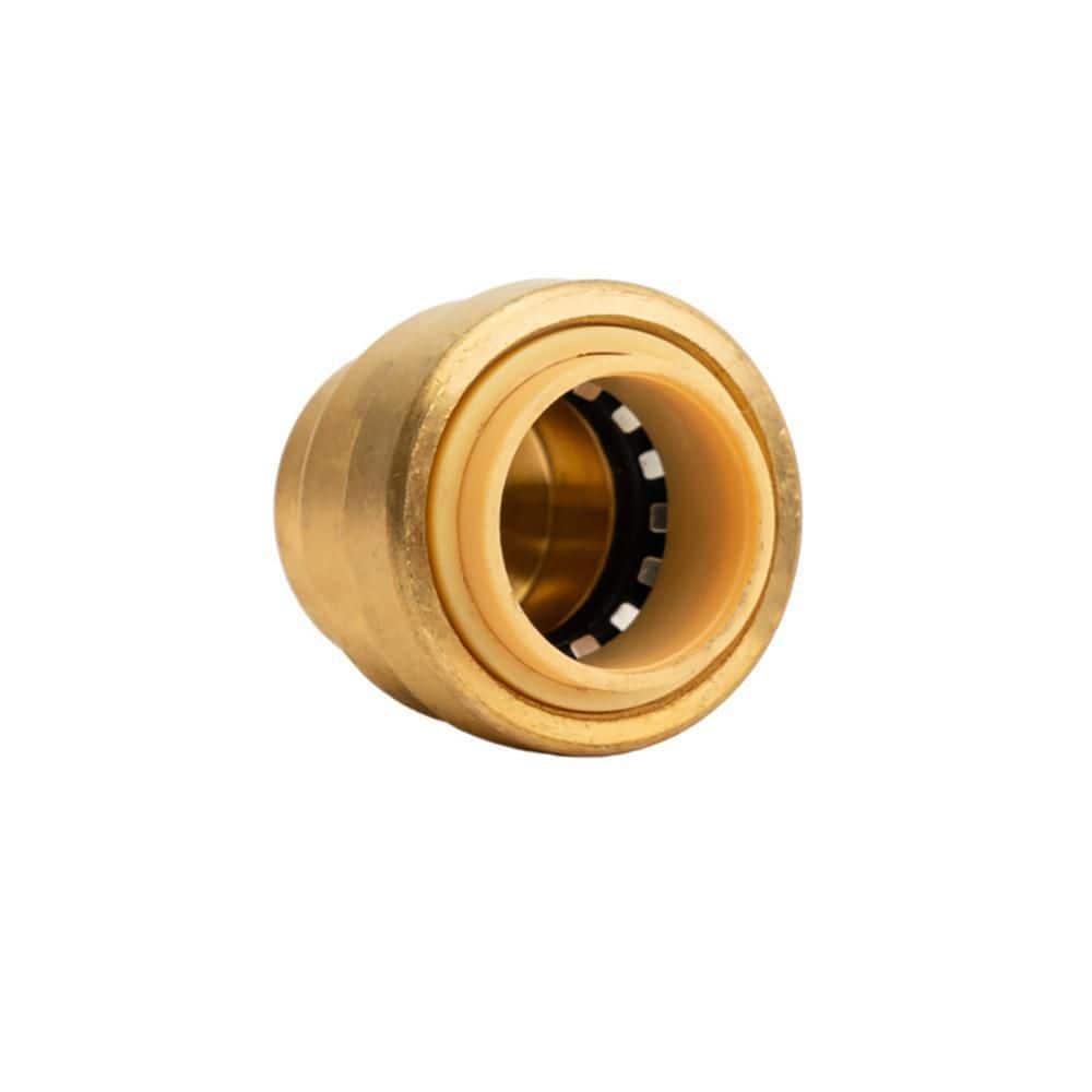 QUICKFITTING 1/2 in. Push-to-Connect Brass Push Cap (End Stop) Fitting ...