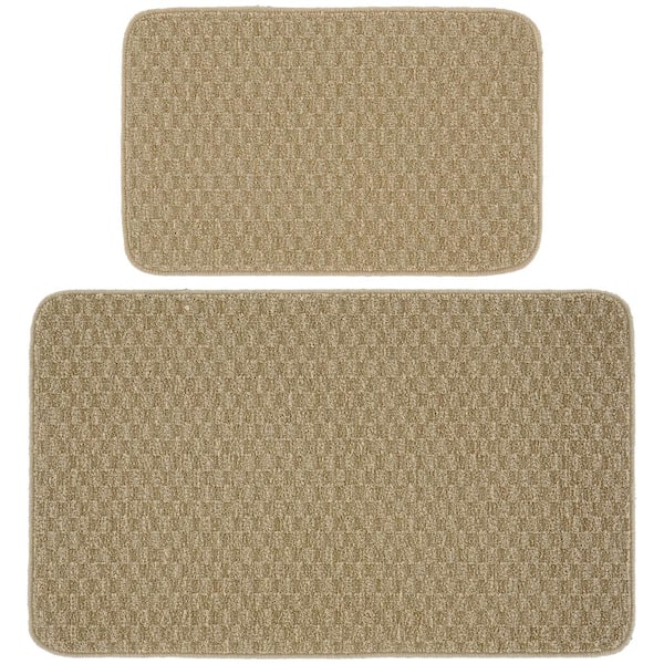 Garland Rug Town Square Tan 2 ft. x 3 ft. 4 in. 2-Piece Rug Set ...