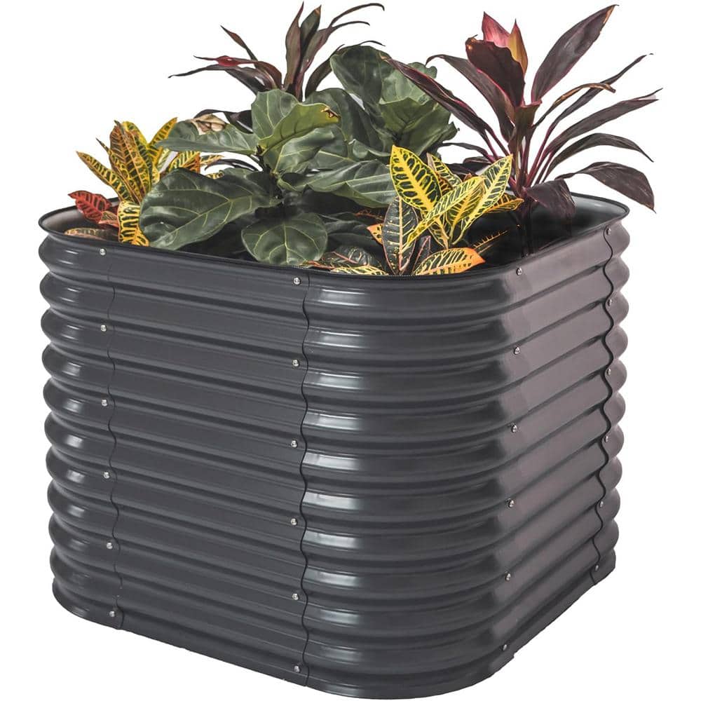 vego garden 32 in. Extra Tall 4 in 1 3.5 ft. x 3.5 ft. Modular Metal ...