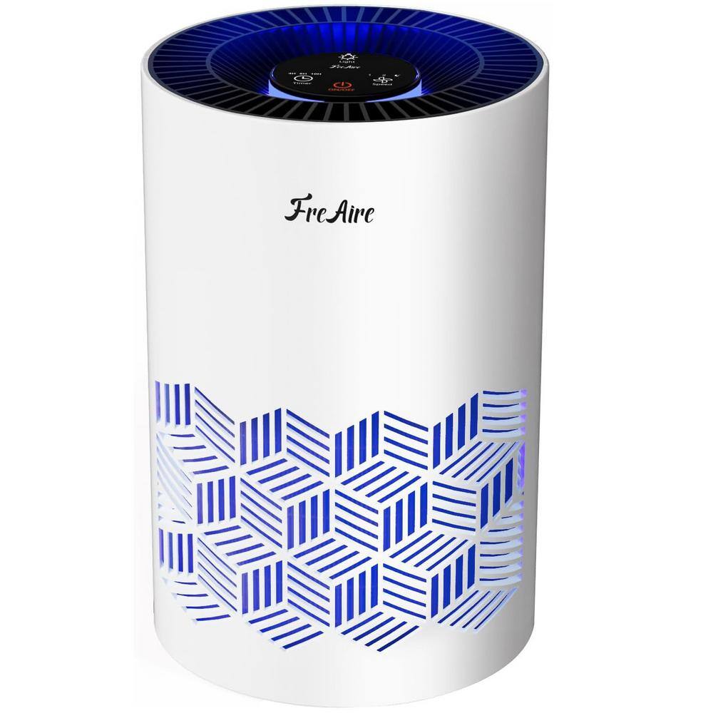 Adrinfly 215 Sq. Ft. HEPA Air Purifier for Bedroom with RGB Lights, for Dust Pets, Smoke and ...