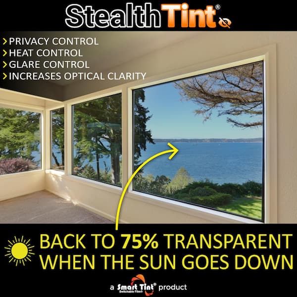 smartfilm 60 in. L x 30 in. W Sun-Activated Smart Film, Transition ...