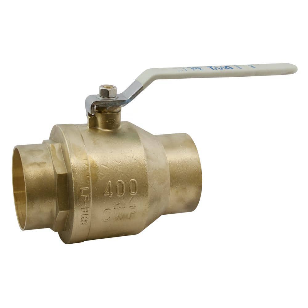 TMG 4 in. Lead Free Brass Solder Ball Valve with Stainless Steel Ball ...
