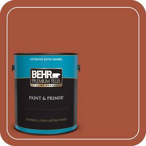 BEHR PREMIUM PLUS 8 oz. #S-H-210 New Penny Flat Interior/Exterior Paint ...