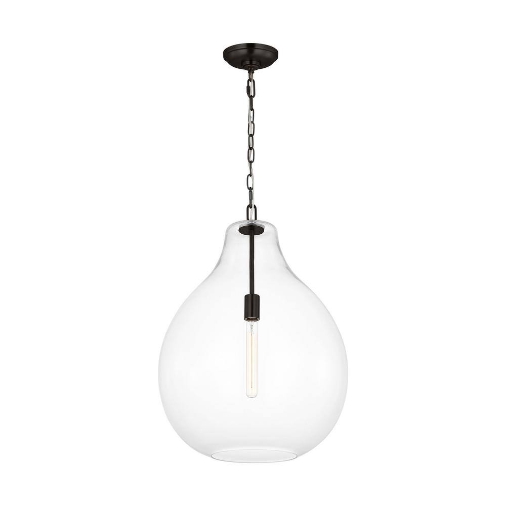 Generation Lighting Magnus Extra Large 1-Light Aged Iron Pendant Light ...
