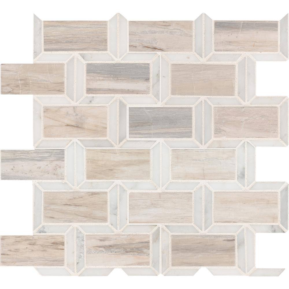 MSI Take Home Tile Sample - Angora Framework 4 in. x 4 in. Polished ...