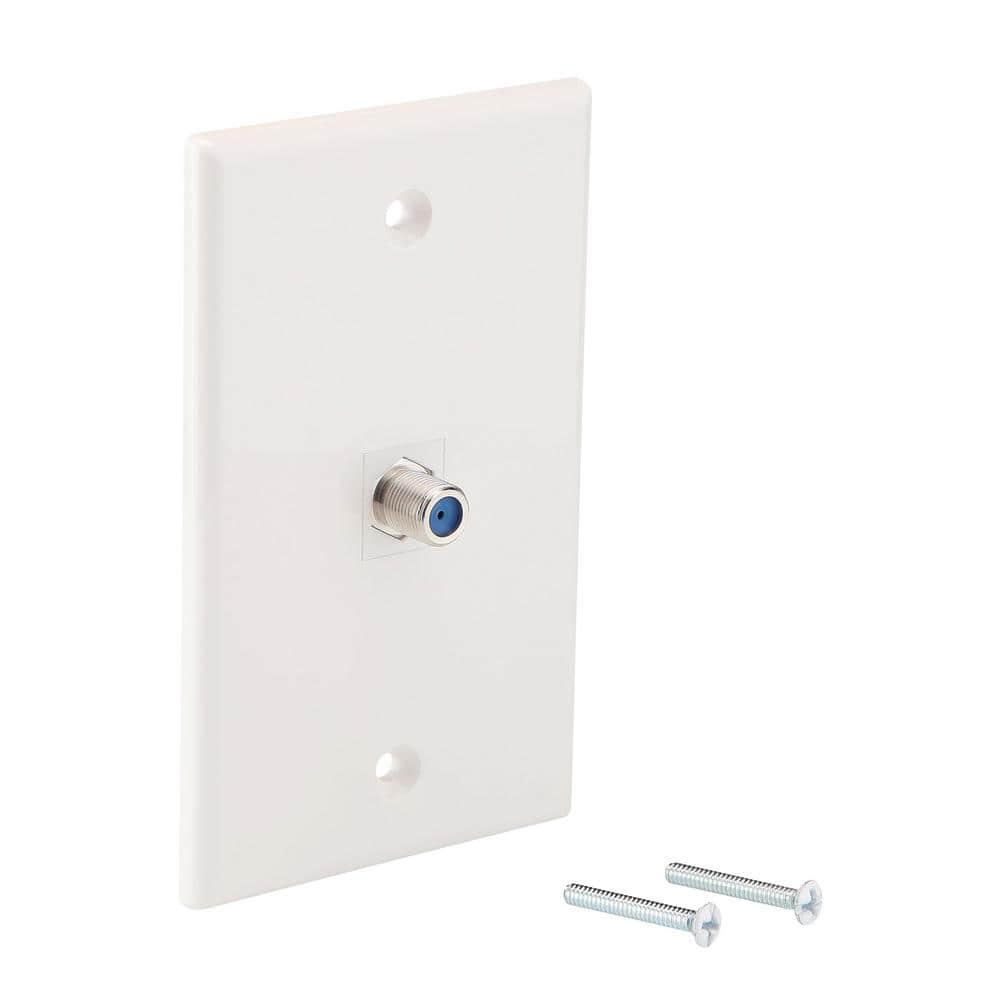 Reviews for Commercial Electric 1-Gang White Coaxial Plastic Wall Plate ...