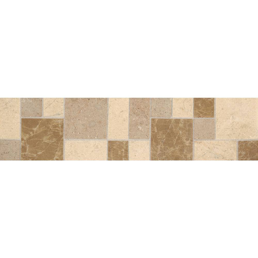 Daltile Stone Decor Cube Vision 3 in. x 12 in. Natural Stone Random ...