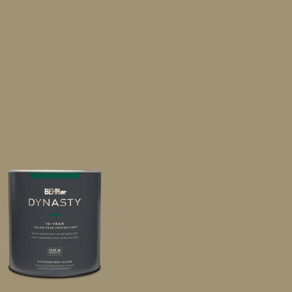 BEHR DYNASTY 1 qt. #380F-6 River Bank Semi-Gloss Exterior Stain ...