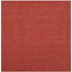 SAFAVIEH Natural Fiber Rust 8 ft. x 8 ft. Square Solid Area Rug NF447C-8SQ