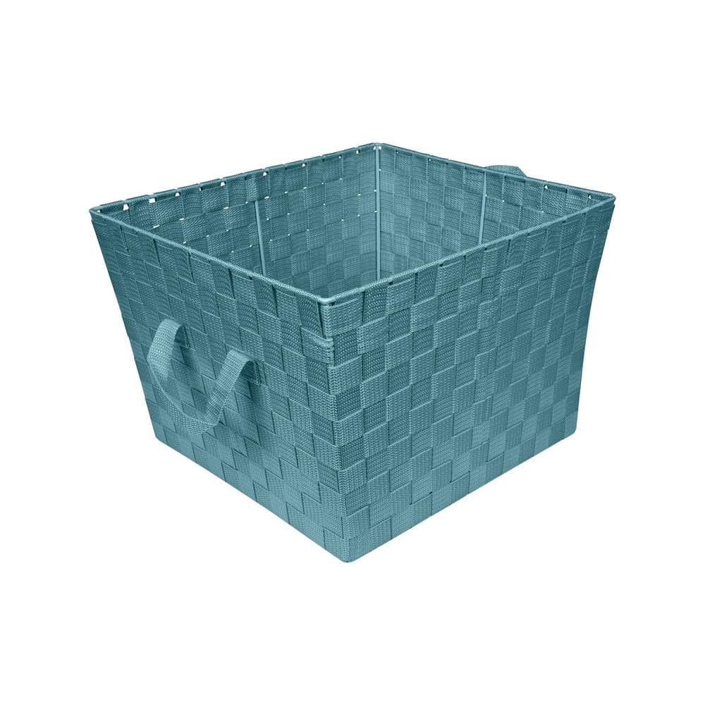 SIMPLIFY 10 in. H x 15 in. W x 13 in. D Green Plastic Cube Storage Bin ...