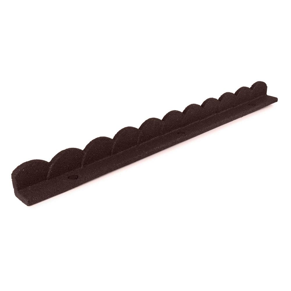Vigoro 48 in. x 3 in. x 3 in. Brown Sea Scallop Rubber Edging (6-Pack ...