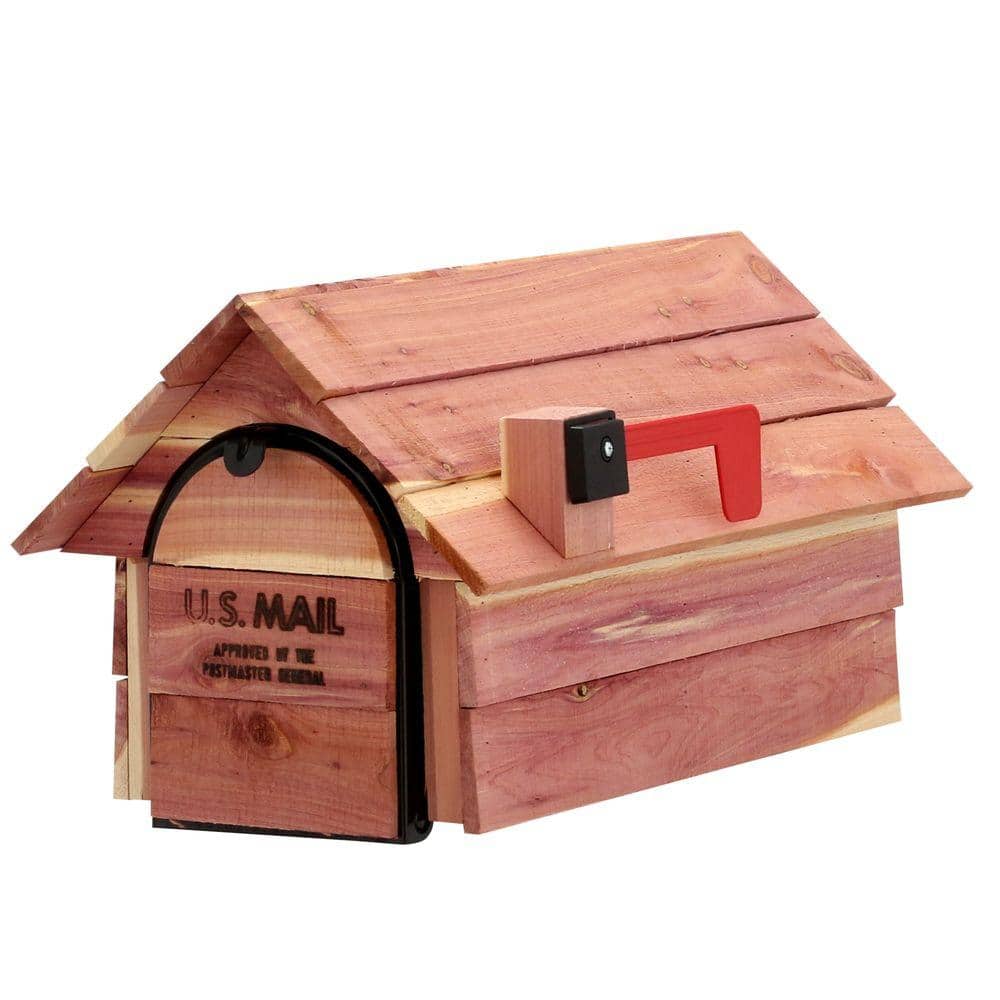 Gibraltar Mailboxes Cedar Chalet Post-Mount Mailbox CC2R0000 - The Home ...