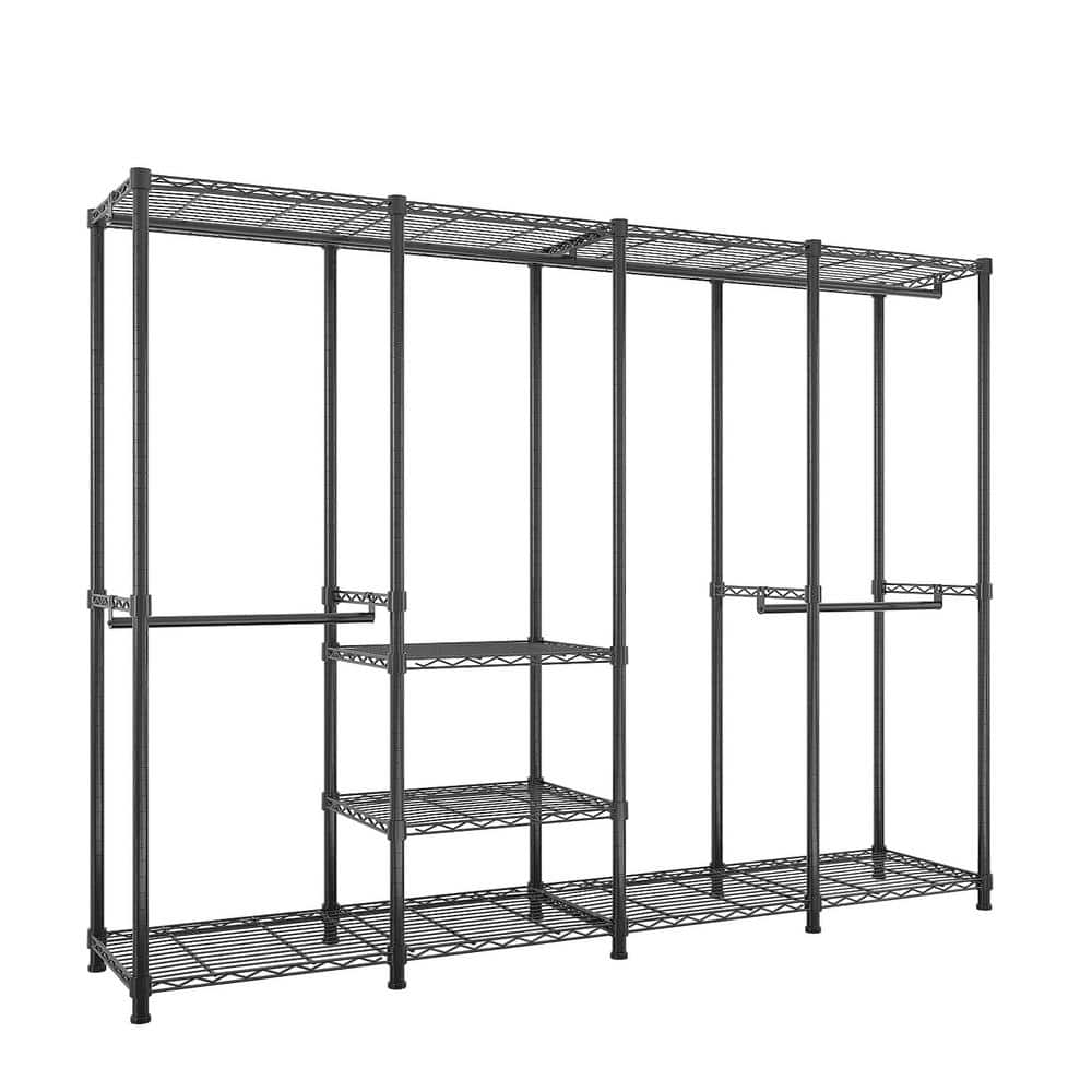 Karl home Black Iron Clothes Rack 74.81 in. W x 70.87 in. H ...