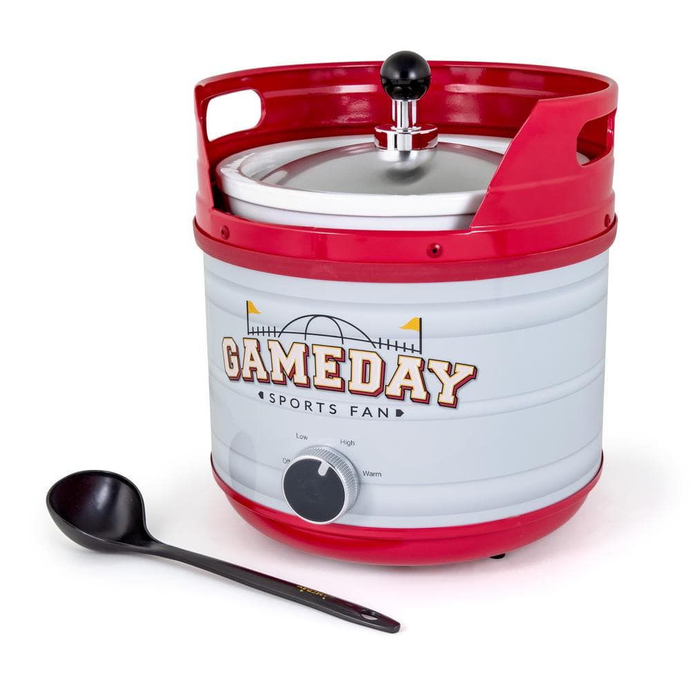 GAMEDAY SPORTS FAN 4 Qt. Red Kickin' Keg Slow Cooker GDKK4RDSL - The ...