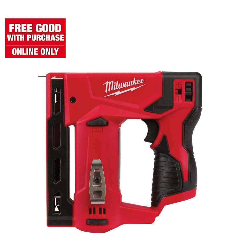 Milwaukee M12 12-Volt Lithium-Ion Cordless 3/8 in. Crown Stapler (Tool ...