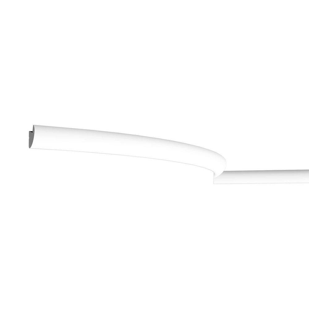 ORAC DECOR 1-1/8 in. x 1-3/8 in. x 78-3/4 in. Primed White Plain ...