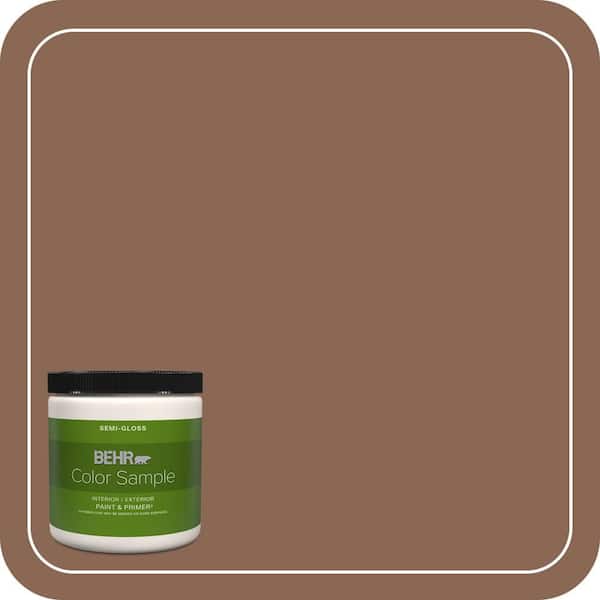 BEHR PREMIUM PLUS 8 oz. #PPU3-17 Clay Pot Semi-Gloss Interior/Exterior ...