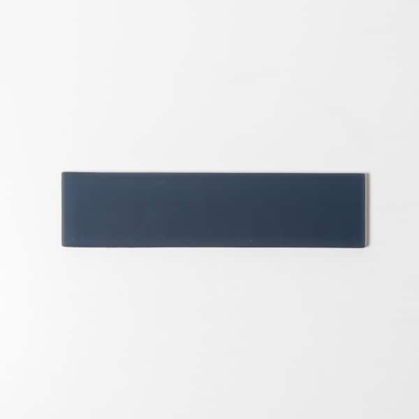 CRUZ BAY STUDIO 2 in. x 8 in. Glass Deep Blue Matte Subway Tile ( 13 ...