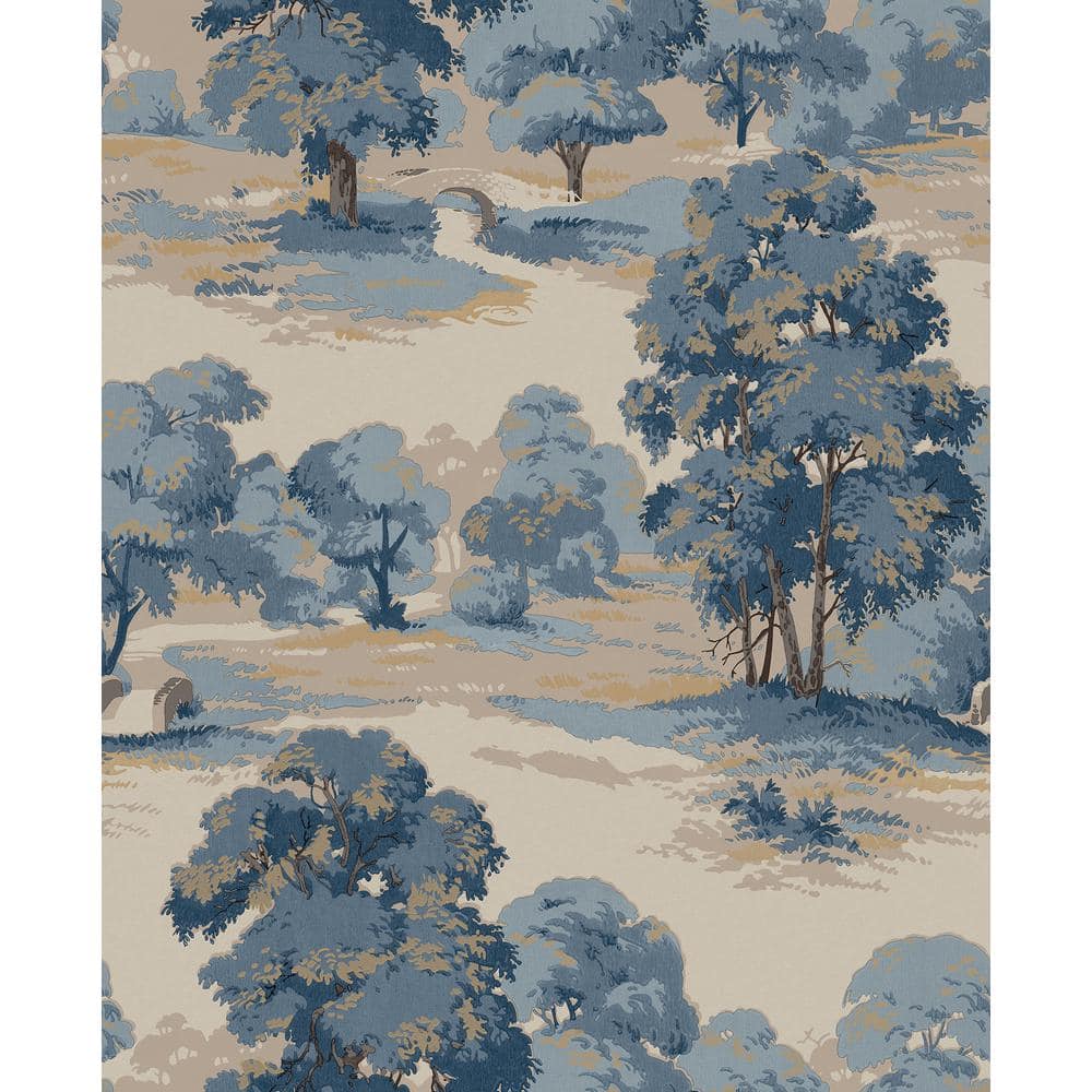 Advantage Blue Sherwood Glade Wallpaper 4164-M1830 - The Home Depot