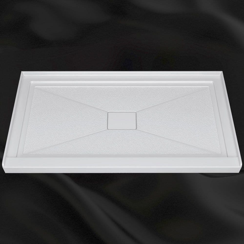 Zeafive Nip 60 in. L x 32 in. W Single Threshold Alcove Shower Pan Base ...