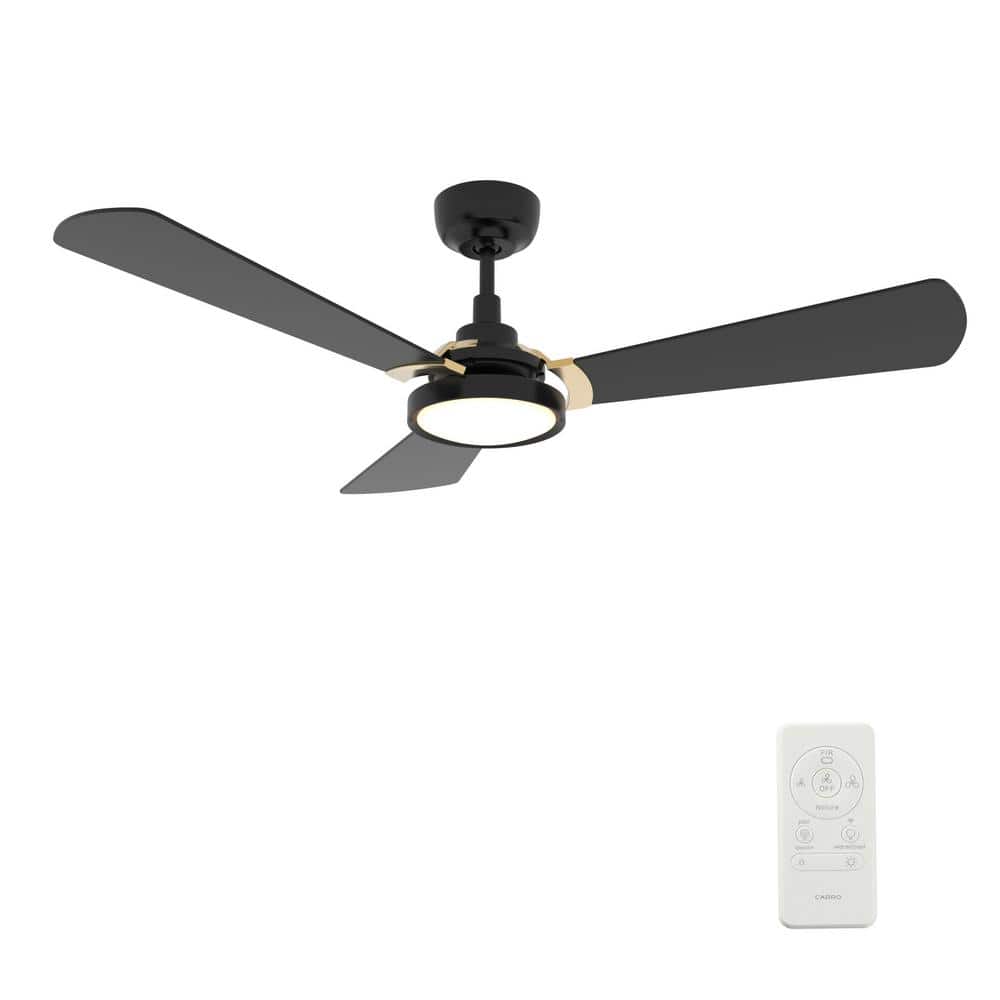 CARRO Veter II 56 in. Dimmable LED Indoor/Outdoor Black Smart Ceiling ...