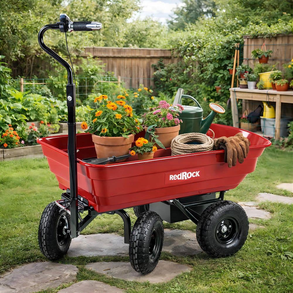 Polibi 2.6 cu.ft. Steel Electric Powered Garden Cart,264 lbs Capacity ...
