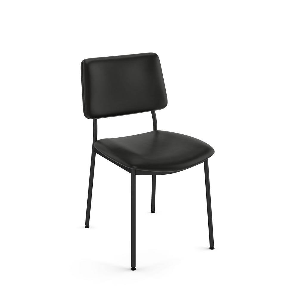 Amisco Sullivan Dining Chair Black Faux Leather/Black Metal 34545-WE ...