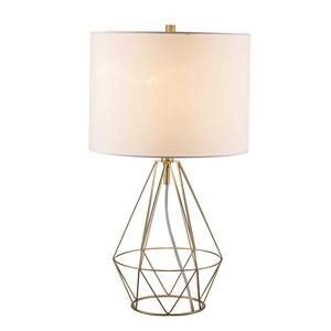 Hampton Bay Winfield 9.5 in. 1-Light Gold Semi-Flush Mount Ceiling ...