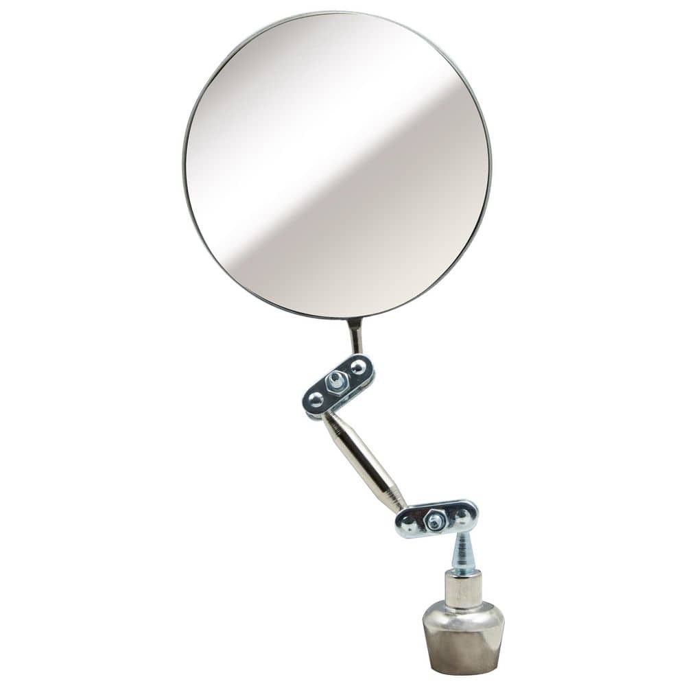 ULLMAN 3.25 in. Round Inspection Mirror with Hands-Free Magnetic Base ...