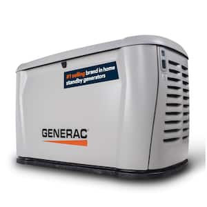 Generac 14,000 Watt Air-Cooled Whole House Home Standby Generator 7258 ...