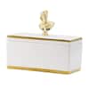 A & B Home Rectangular Ceramic Gold Decorative Box 8045 - The Home Depot
