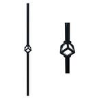 Deck Impressions 32 in. Black Single Cubic Lighted Baluster (2-Pack ...