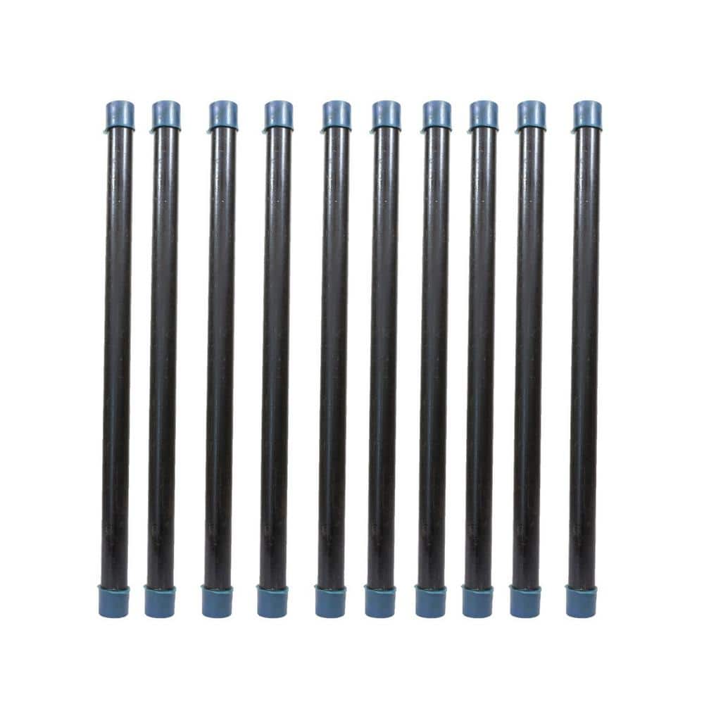 CMI inc 3/4 in. x 24 in. Black Steel Pipe (10-Pack) 362275 - The Home Depot