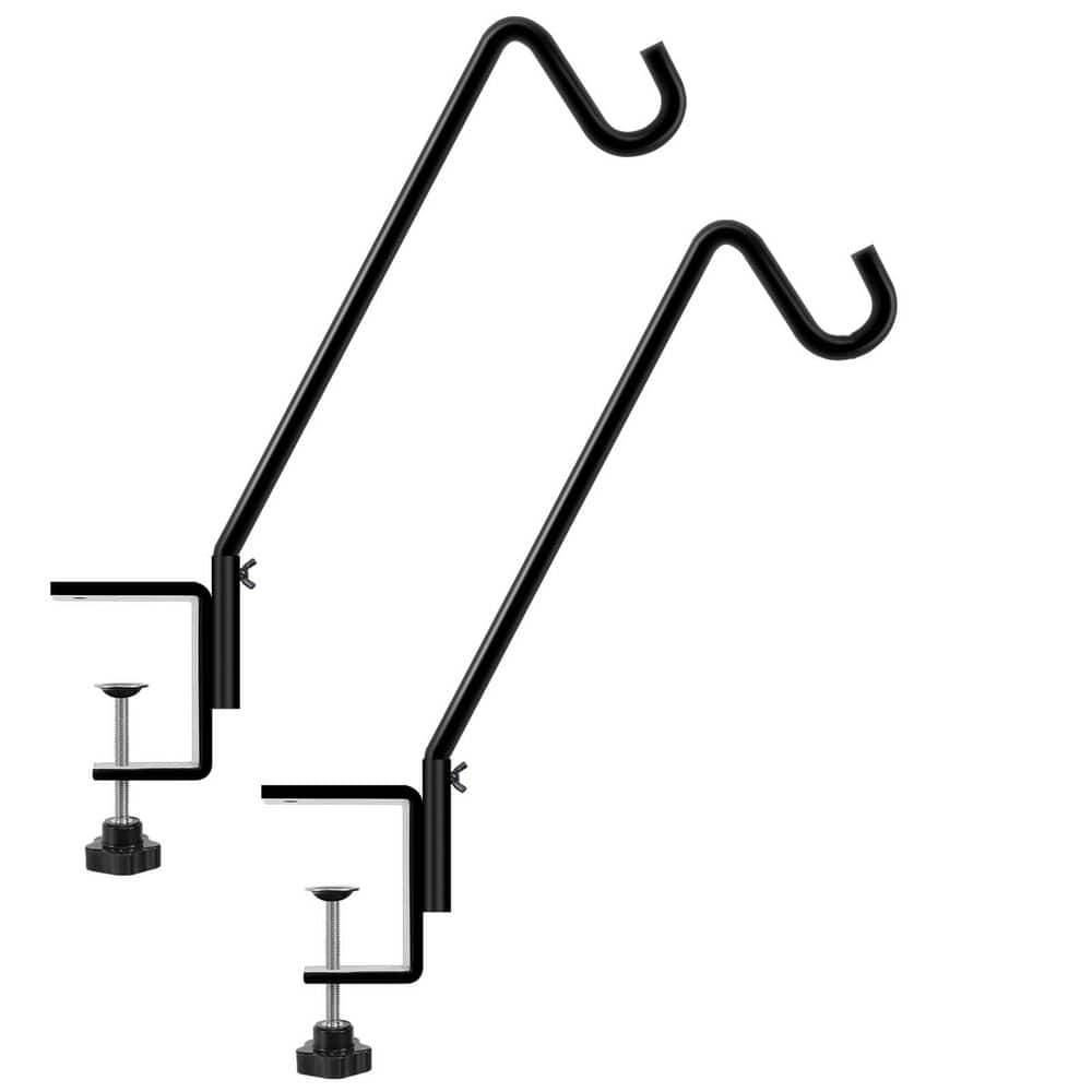 Misopily 14 Inch Deck Railing Hook Black Solid Steel Outdoor Hanging ...