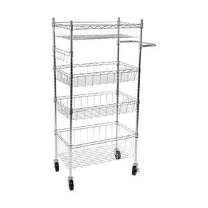 Atlantic 4-Tier Steel Cart System Wide in White 23350331 - The Home Depot