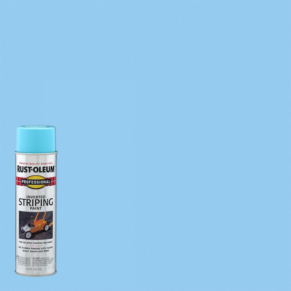 Rust-Oleum Professional 18 oz. Flat Blue Inverted Striping Spray Paint ...